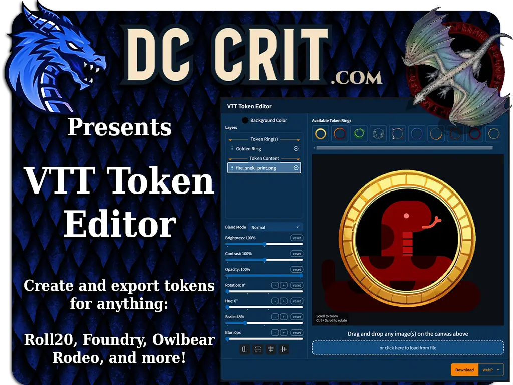 DCCrit - VTT Token Editor